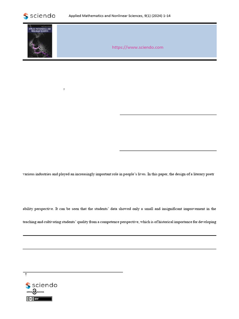 Design of A Literaturebased Poetry Appreciation System Based On ...