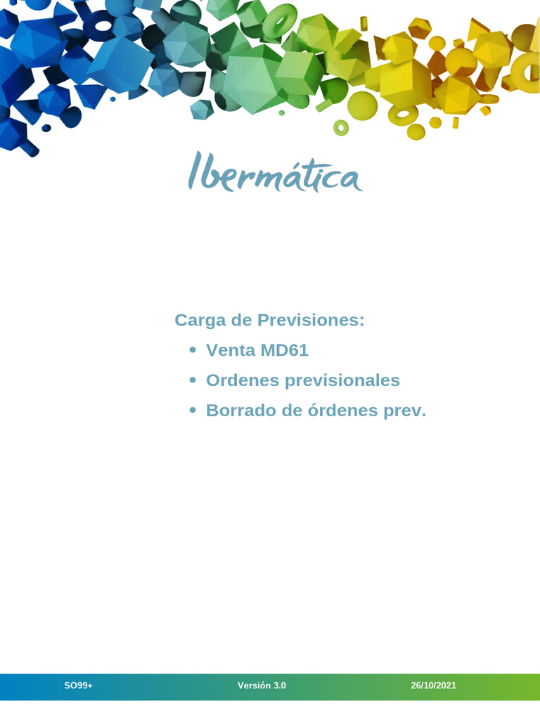 SCM348 Carga de Previsiones Desde Fichero e Integración SO99+V2 | PDF ...