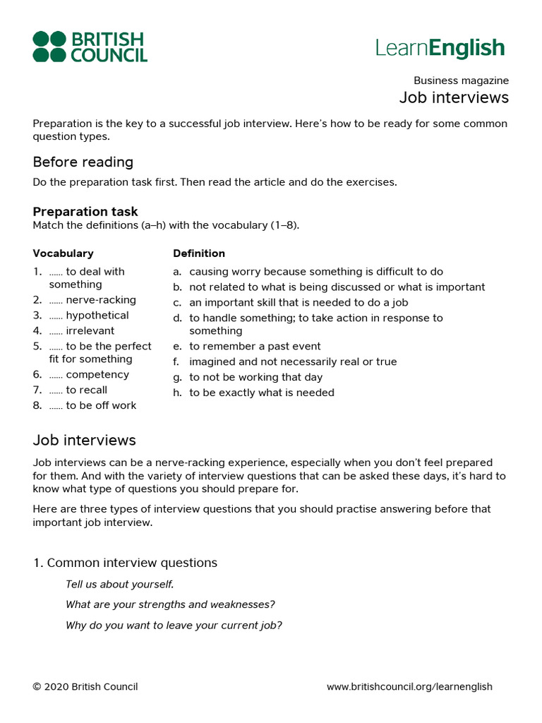 Job Interviews | PDF