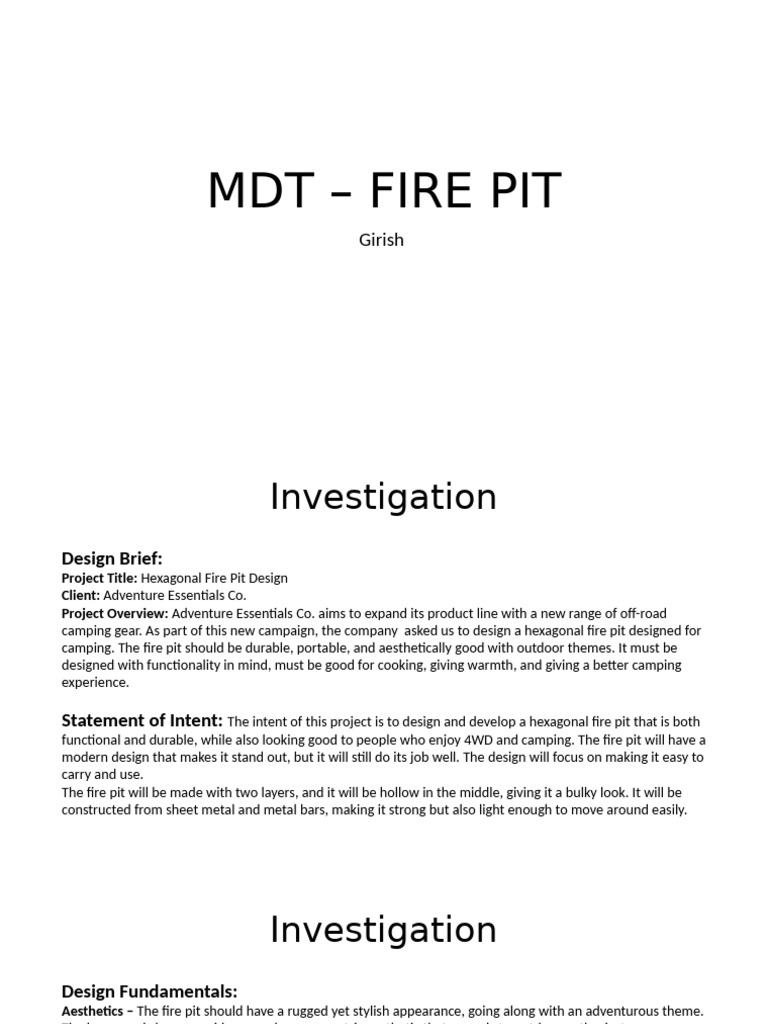 MDT – Metalwork Design Process Template | PDF