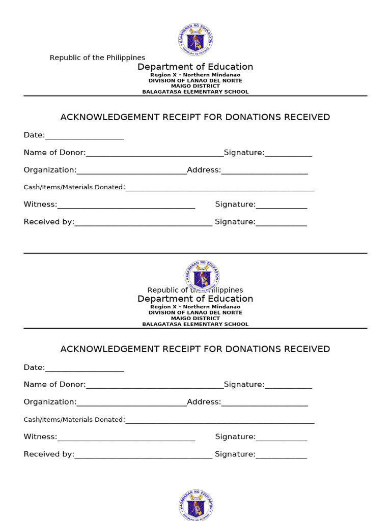 Acknowledgement Recipt Brigada Attendance | PDF