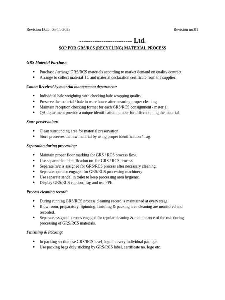 GRS Sop | PDF
