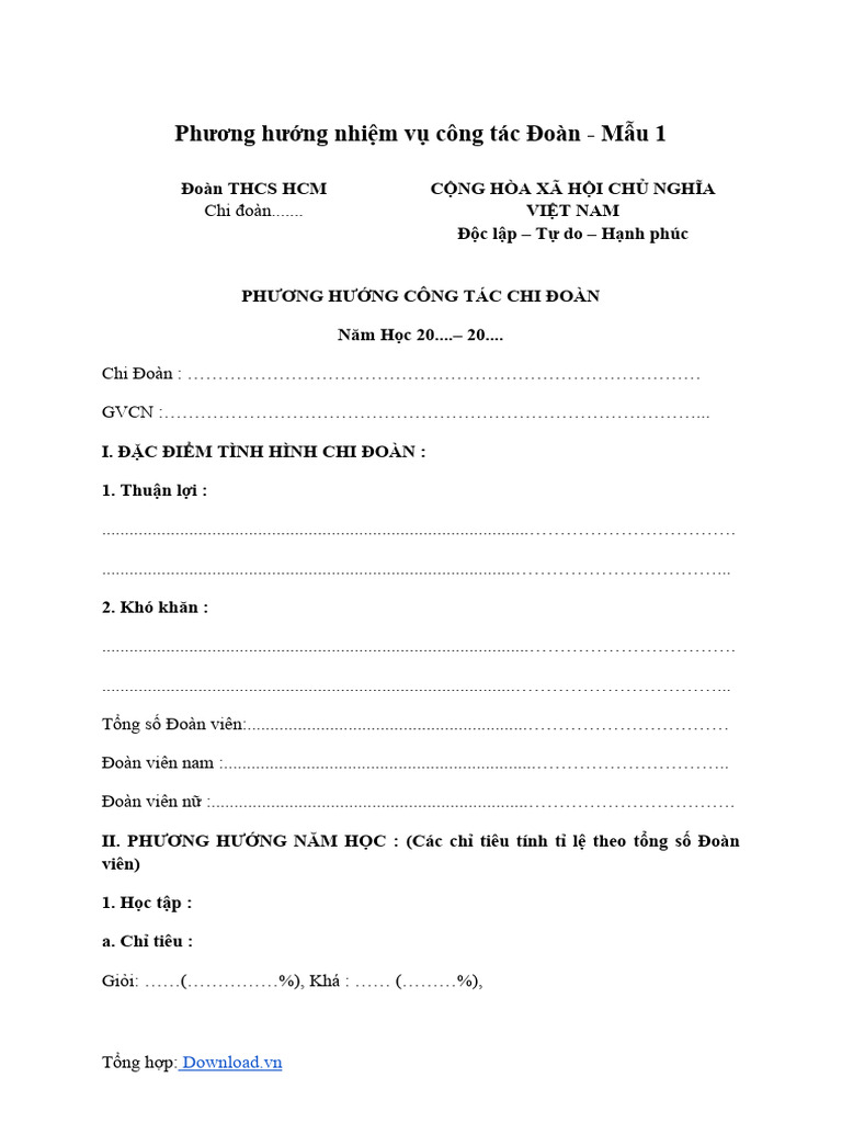 Mau-phuong-huong-cong-tac-doan | PDF