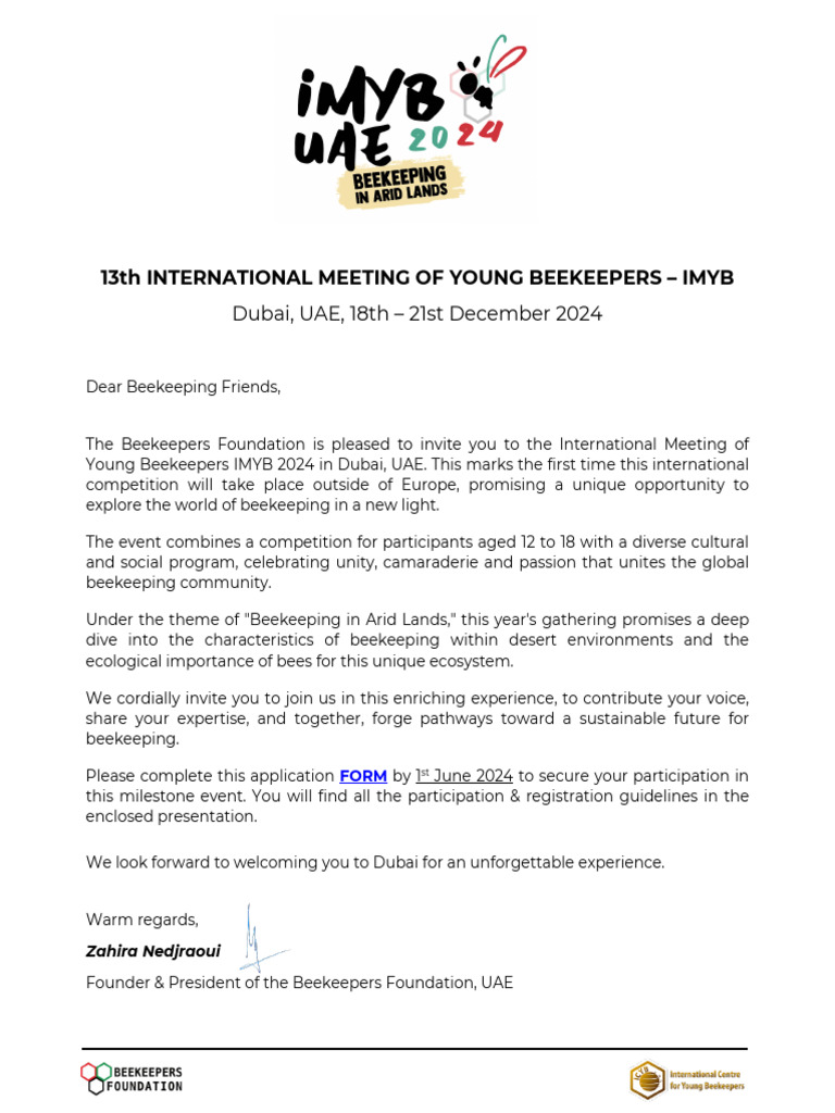 IMYB 2024: Young Beekeepers in Dubai | PDF | Beekeeping | Bees