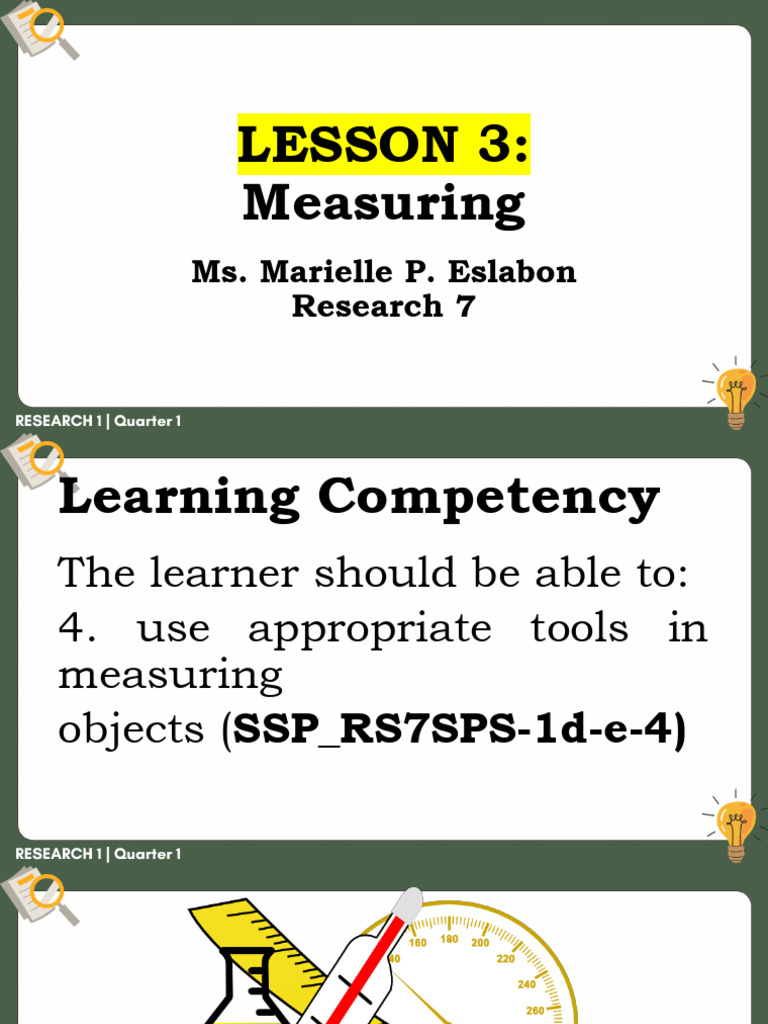 Lesson 3 Measuring | PDF