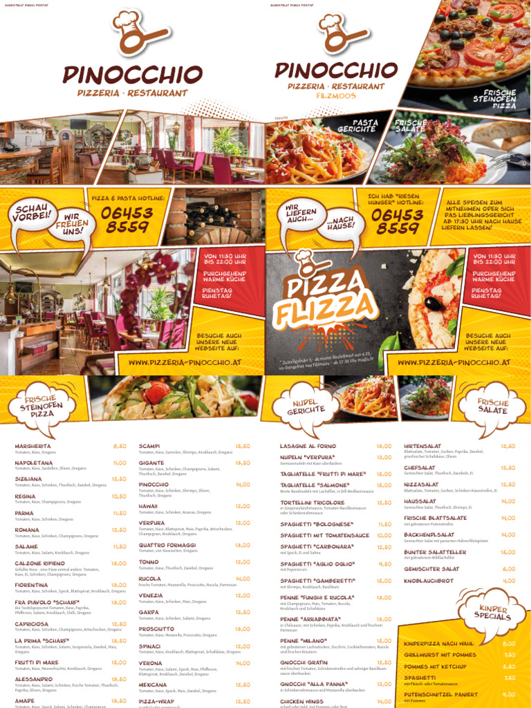 Speisekarte Pinocchio | PDF