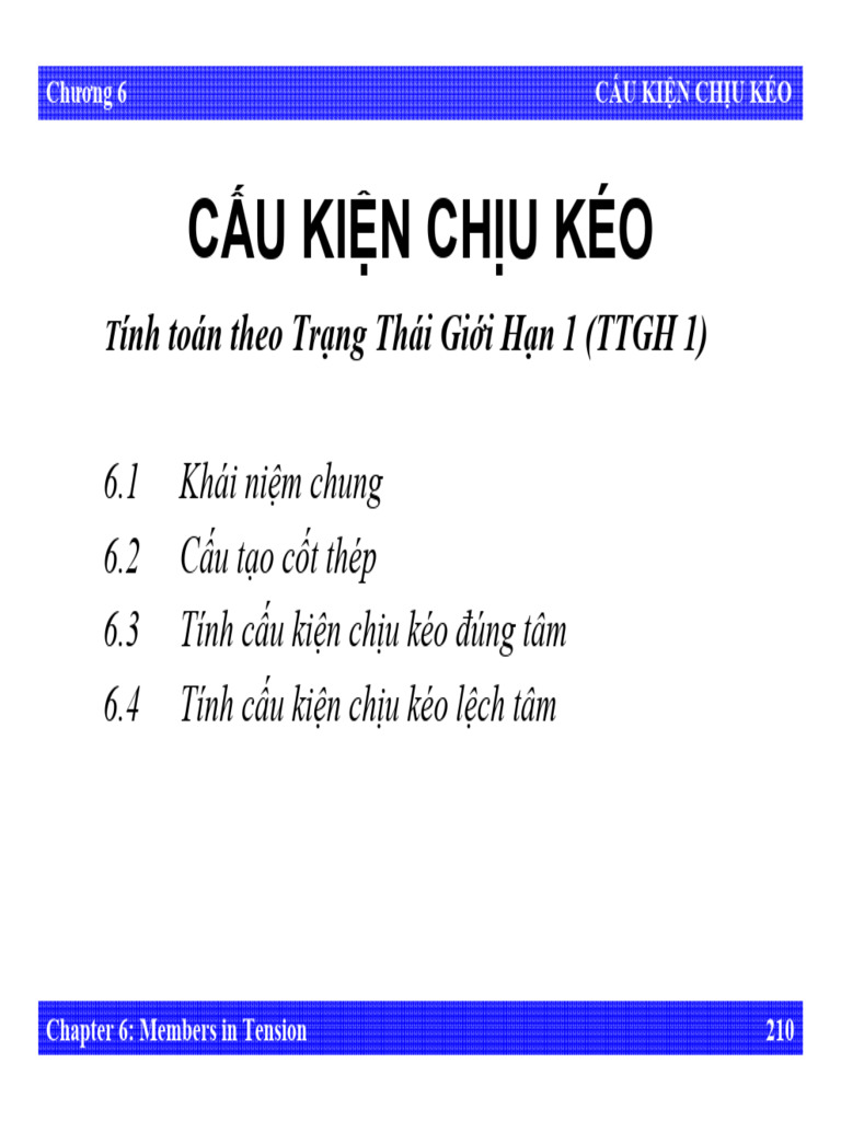 C UKI NCH U Kéo: Ính Toán Theo TR NG Thái Gi Ih N 1 (TTGH 1) | PDF