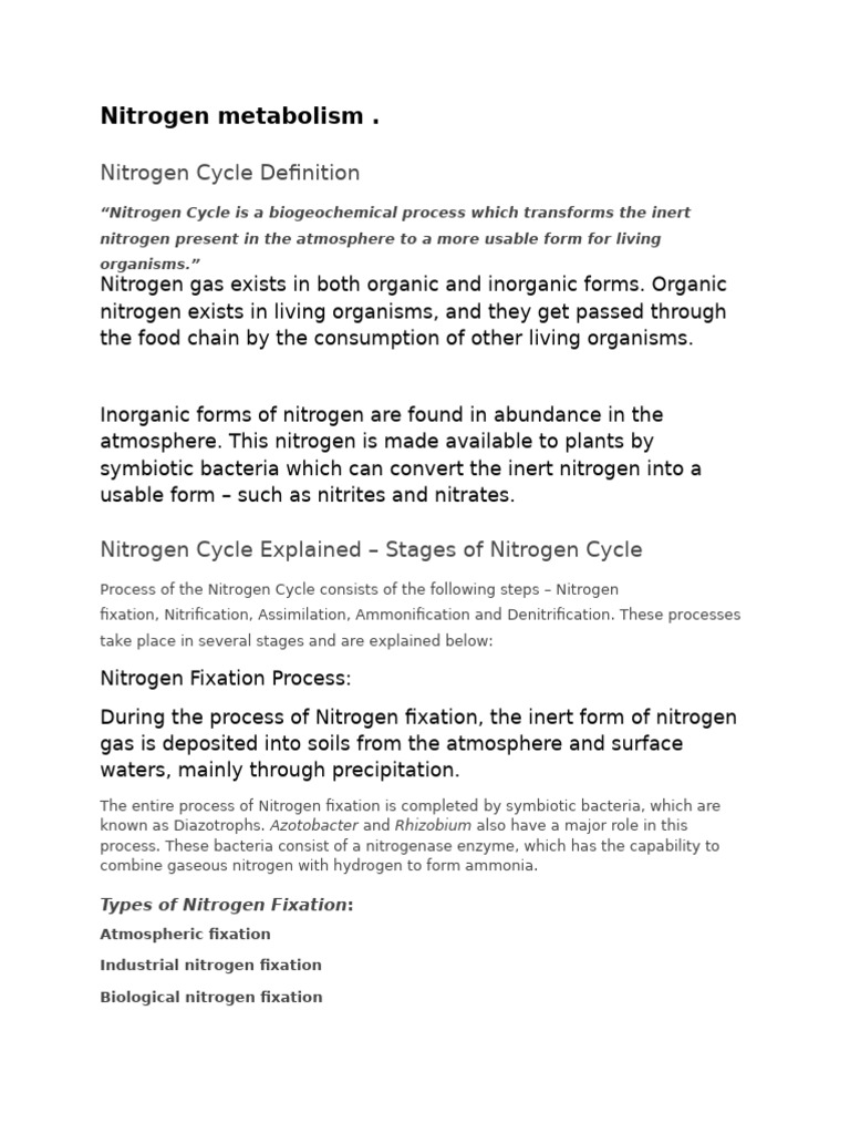 Nitrogen | PDF
