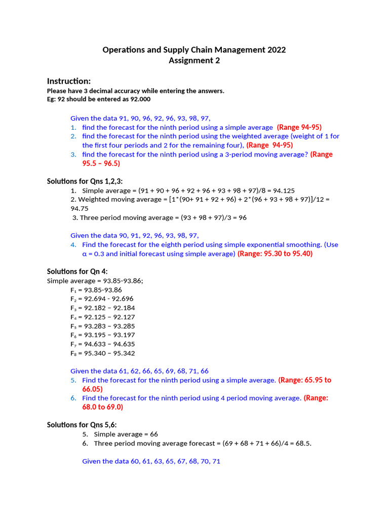 NPTEL-OSCM Assignment 2 2023-Corrected Version | PDF