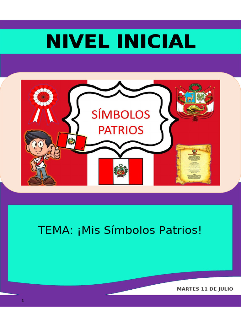 Sesion de Aprendizaje - Mis Simbolos Patrios | PDF | Evaluación | Estudios de idiomas extranjeros