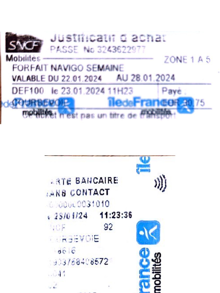 Facture Navigo | PDF