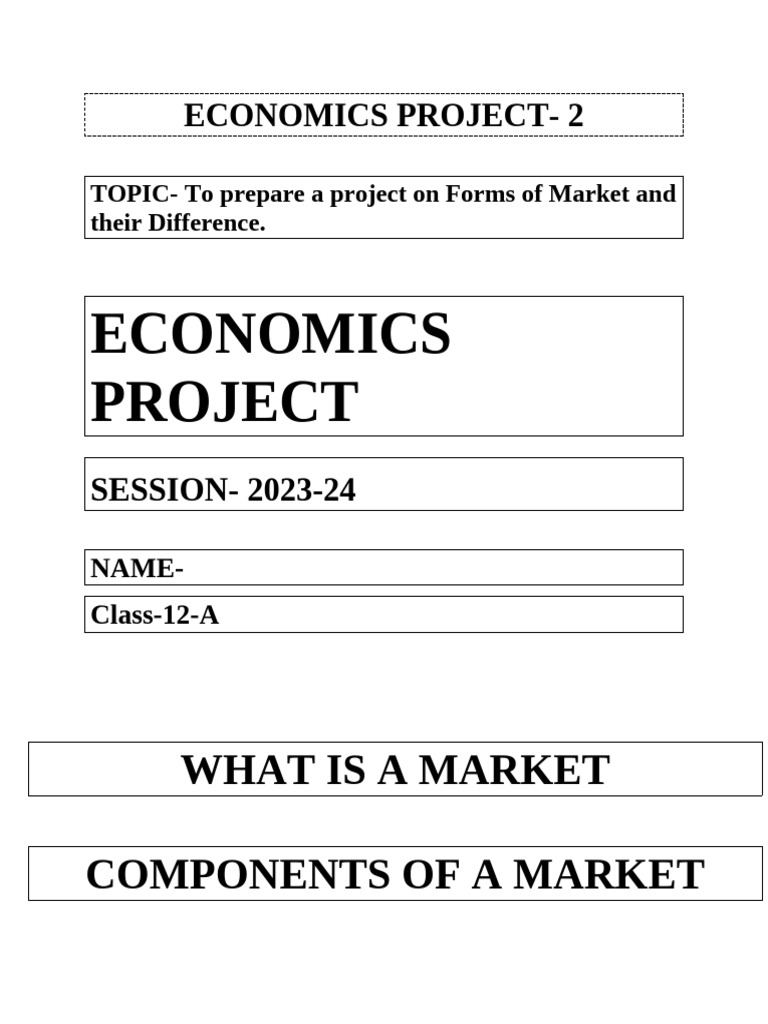 Economics Project | PDF