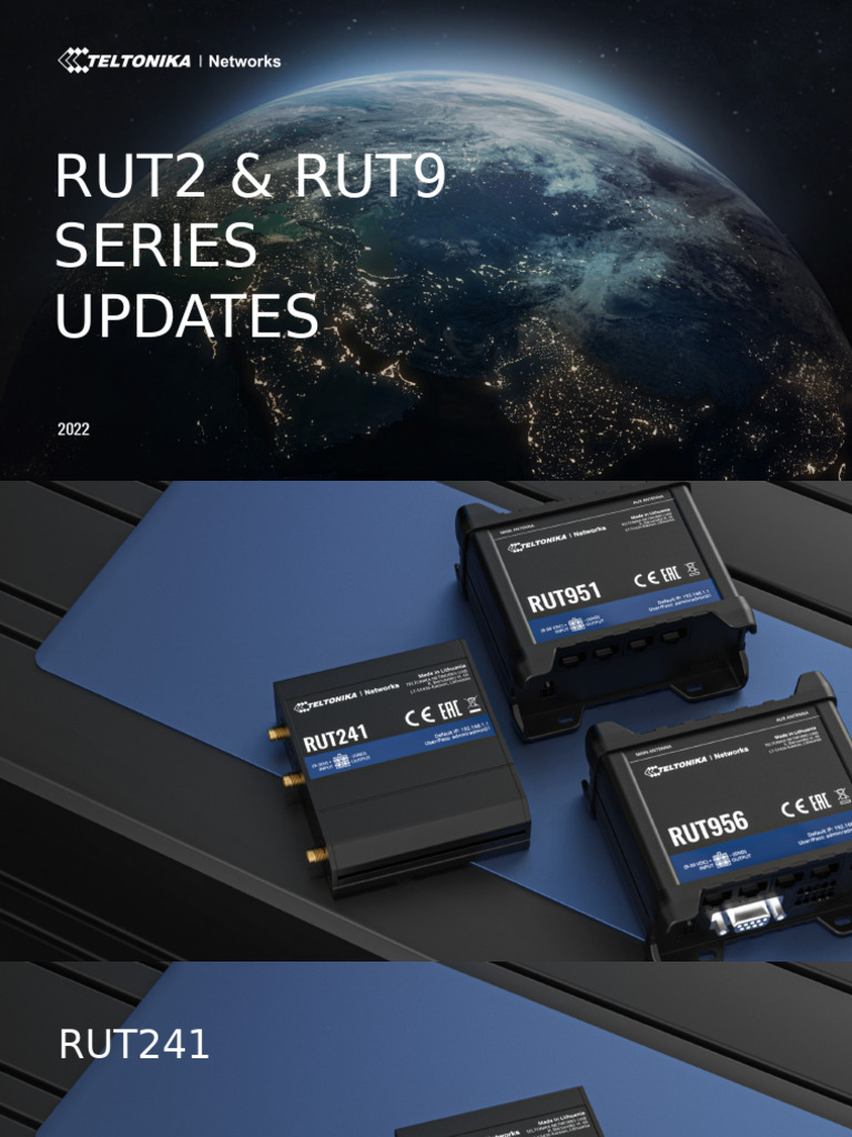 3 New RUT241, RUT951, RUT956 | PDF