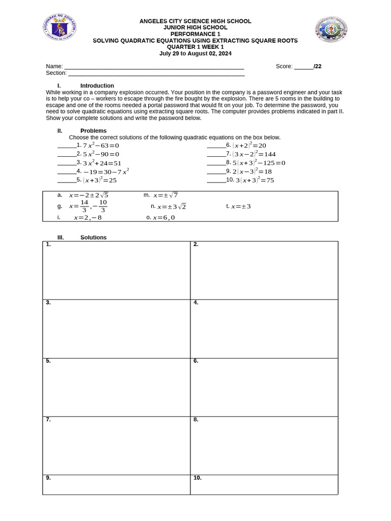 Extracting Square Roots DRRM | PDF