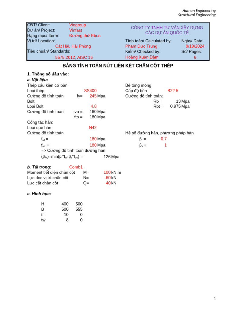 SA.07 - Chân C T Thép | PDF