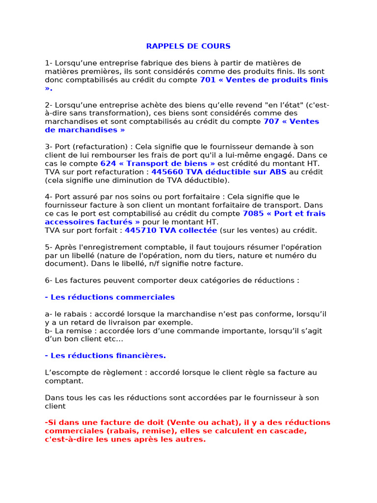 Rappels De Cours Pdf