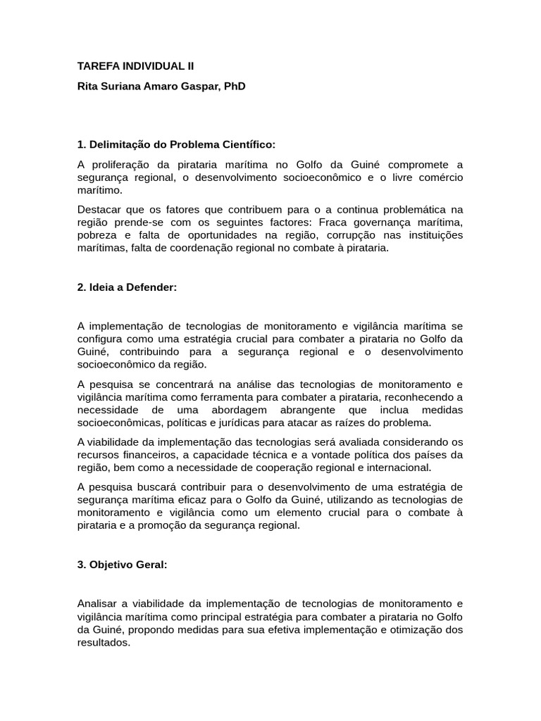 TAREFA INDIVIDUAL II | PDF