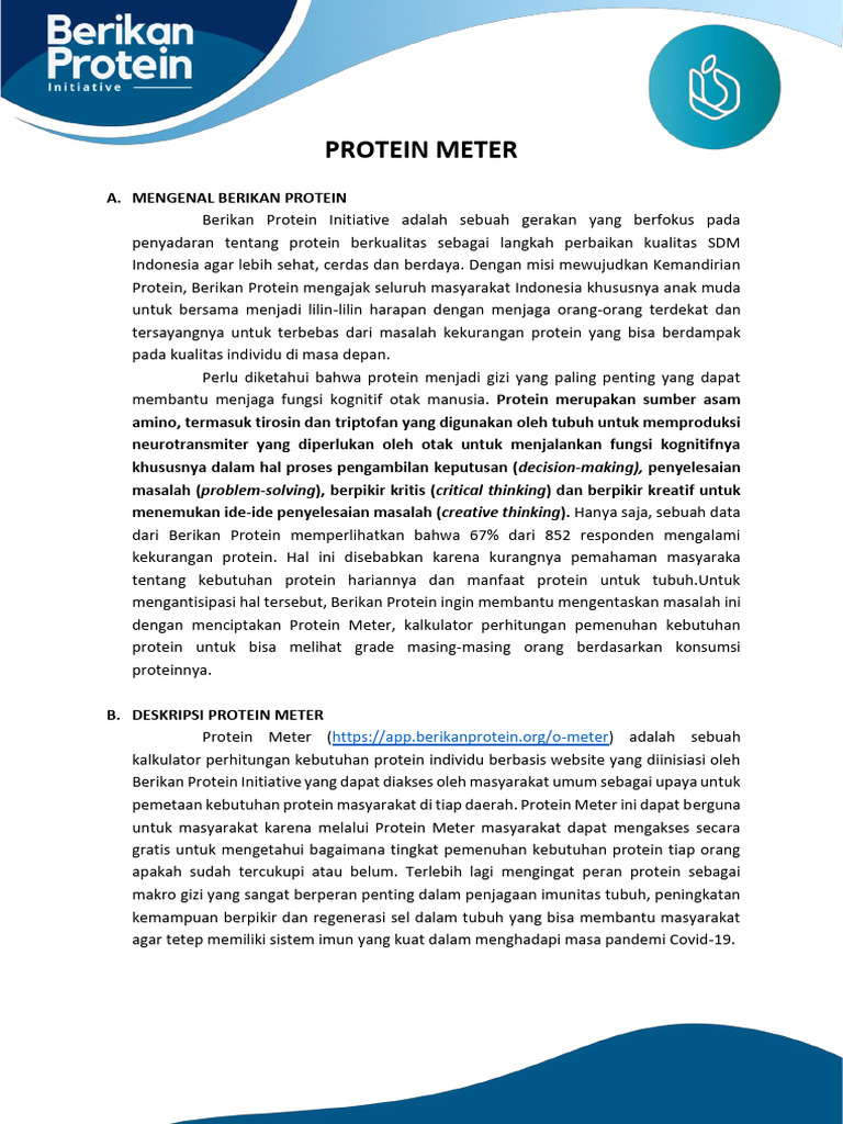 Protein Meter X Pkkmaba Fisip Ub | PDF