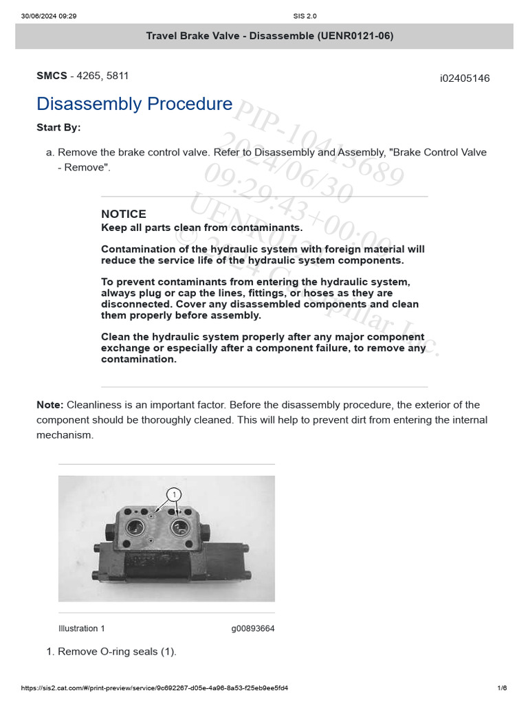 Travel Valve Desassembly-1 | PDF