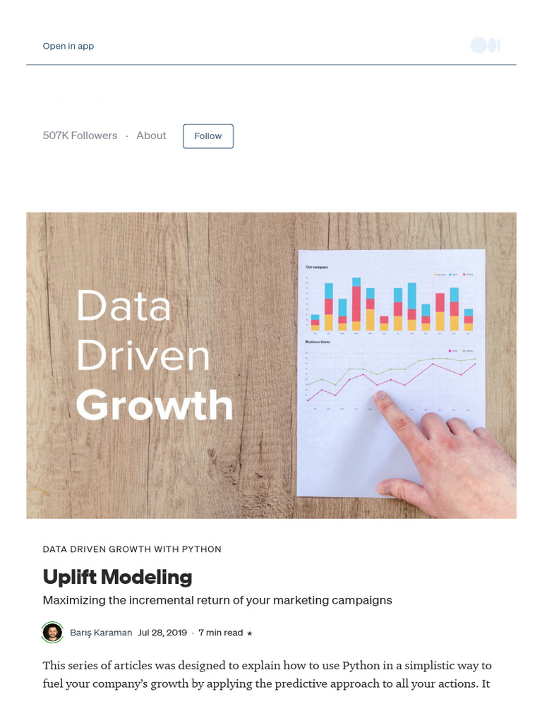 Uplift Modeling Maximizing The Incremental Return Of By Barış