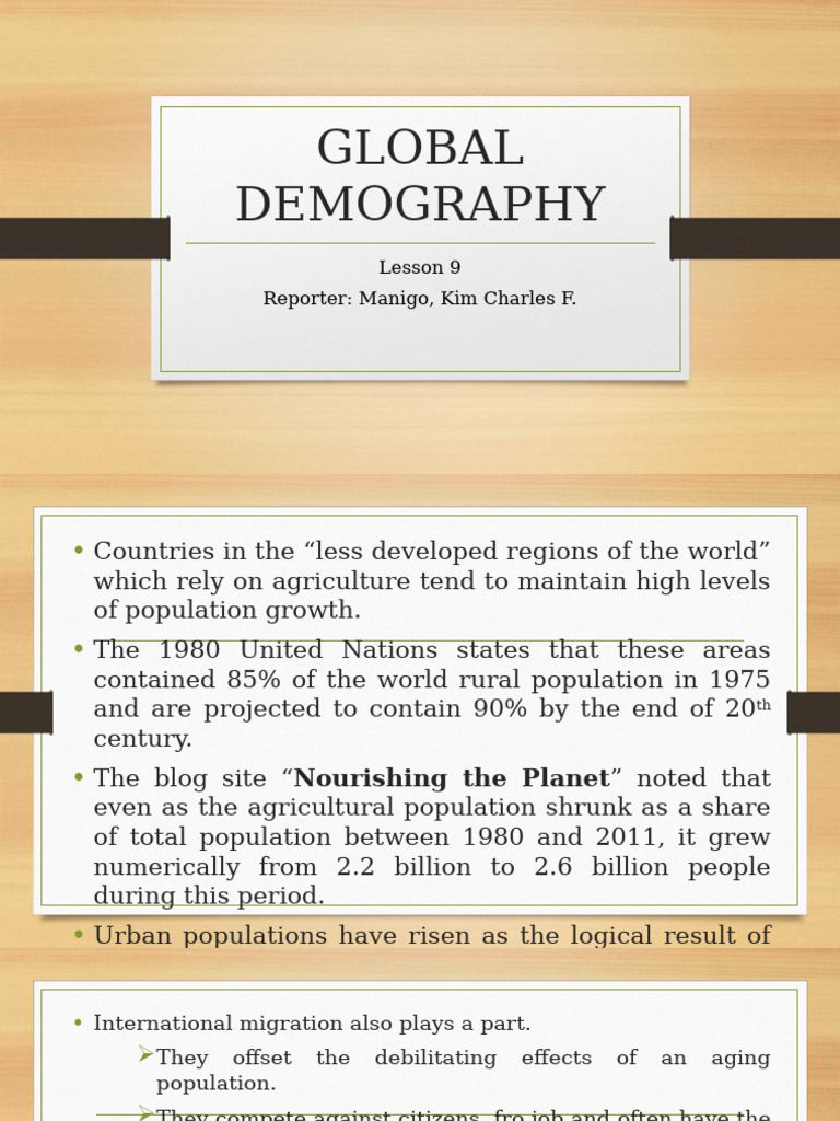 Global Demography | PDF