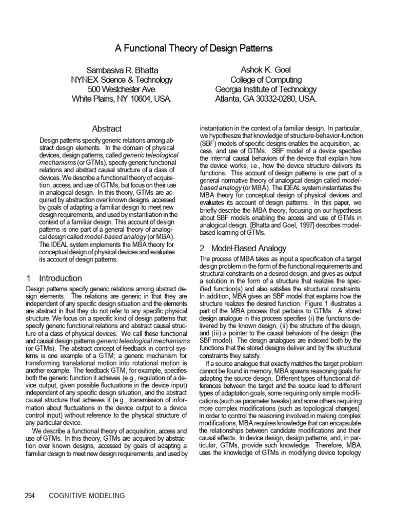A Functional Theory of Design Patterns | PDF