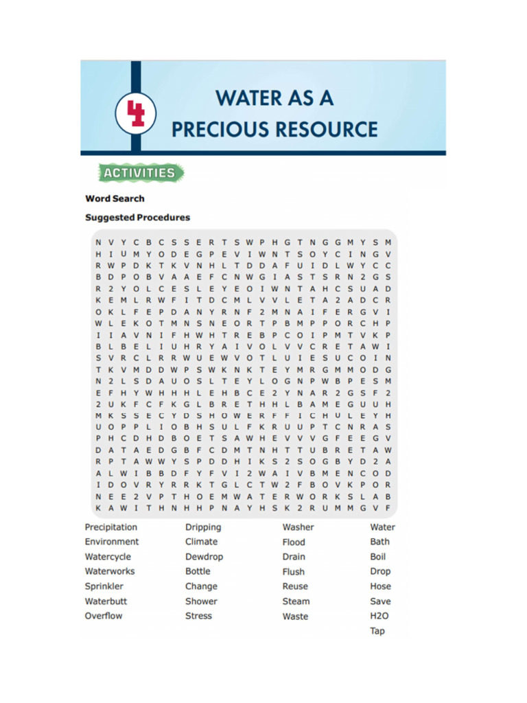 Grade3 - Progressive Questions - Water As A Precious Resource | PDF