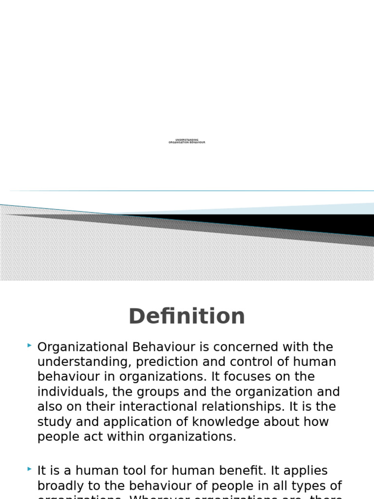 Unit-I Understanding OB | PDF