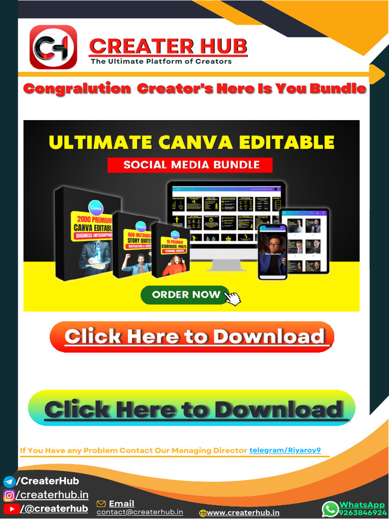 Ultimate Canva Bundle (By Createrhub - In) | PDF