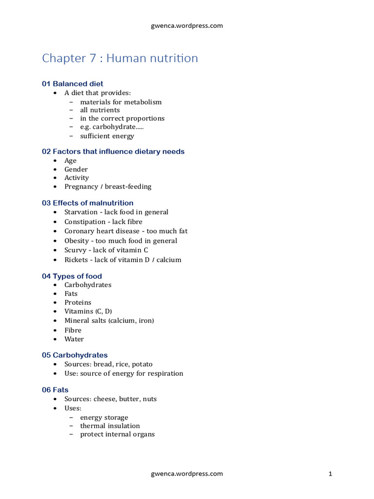 07 Human Nutrition | PDF