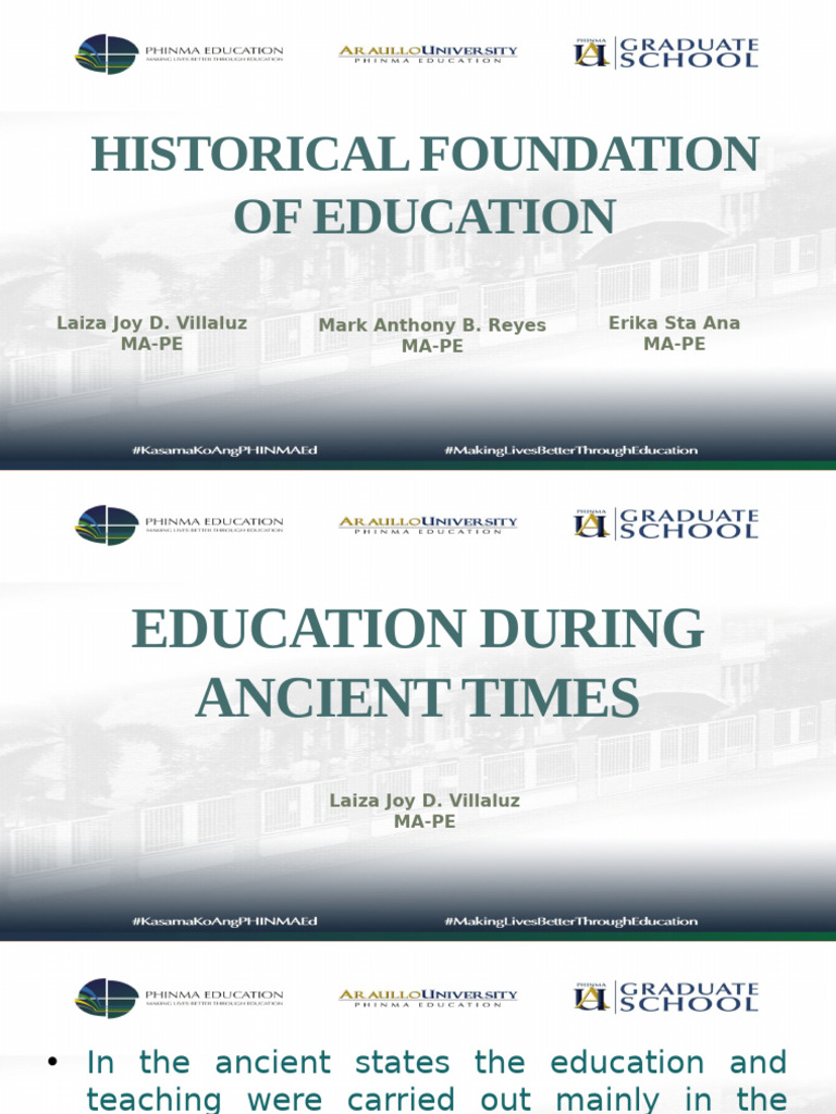Historical Foundation of Education | PDF