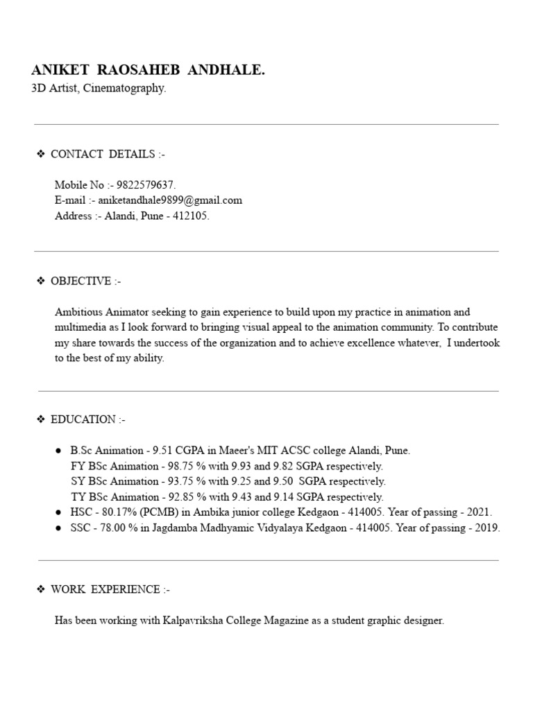 Aniket Resume | PDF