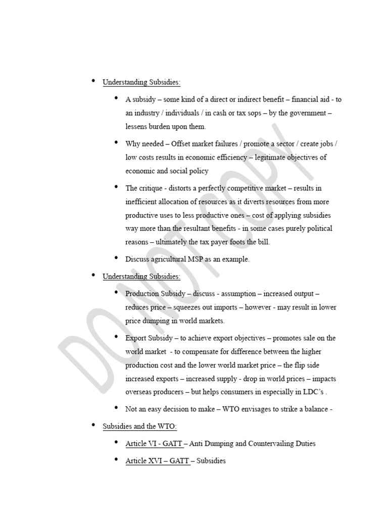 Subsidies | PDF