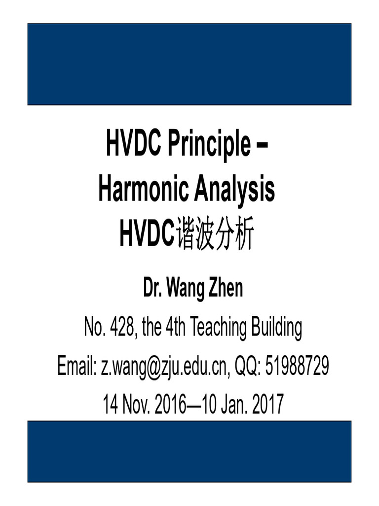 5 HVDC Principle - Harmonics | PDF | Audio Engineering | Electric Power