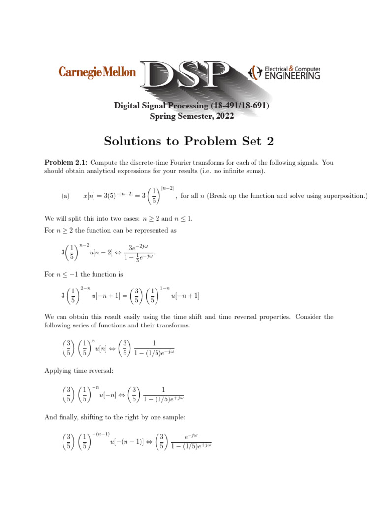 Digital Signal Processing Exercises 2022 | PDF