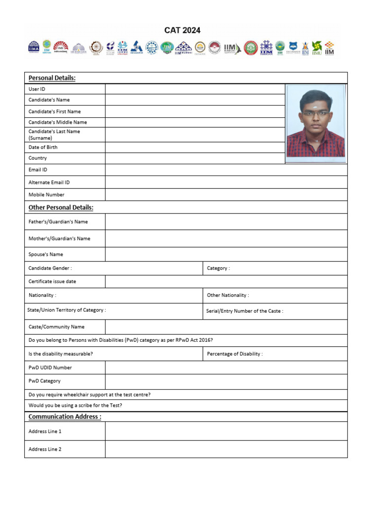 Personal Details:: 24217235 Kausik V Kausik | PDF