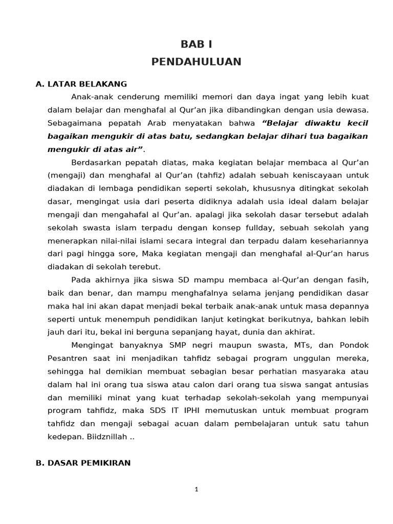 Program Tahfidz Al-Qur'an di Sekolah Dasar | PDF | Quran | Islam