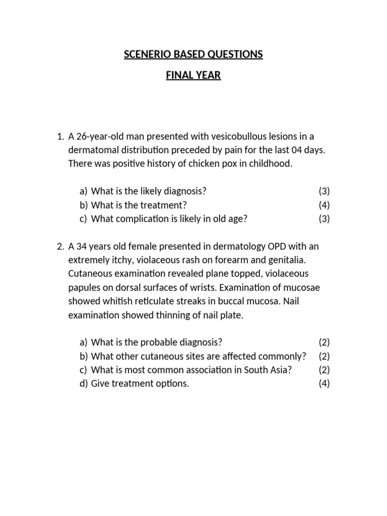 Scenerio Based Question1 | PDF | Social Science | Science & Mathematics