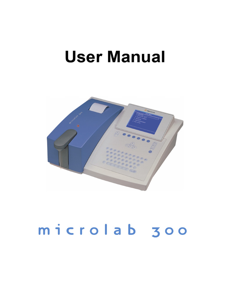 User Manual Microlab 300 | PDF