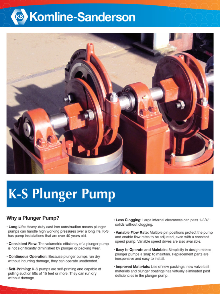 KS Plunger Pump Brochure | PDF