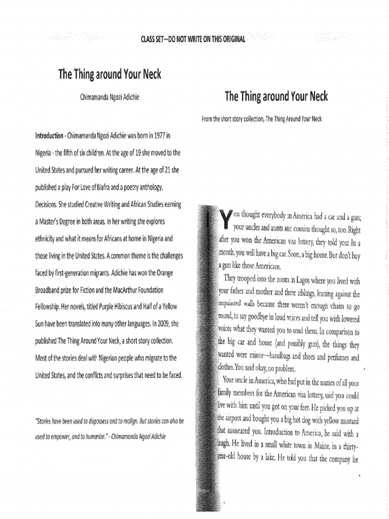 The_Thing_Around_Your_Neck_PDF (1) | PDF