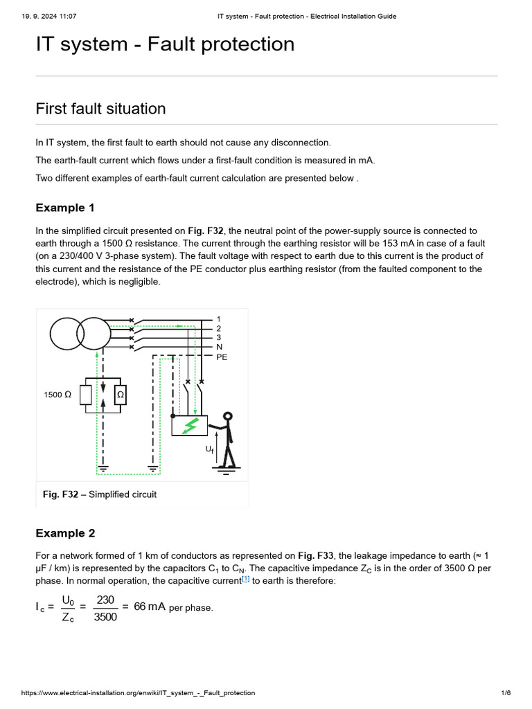 IT system - Fault protection - Electrical Installation Guide | PDF