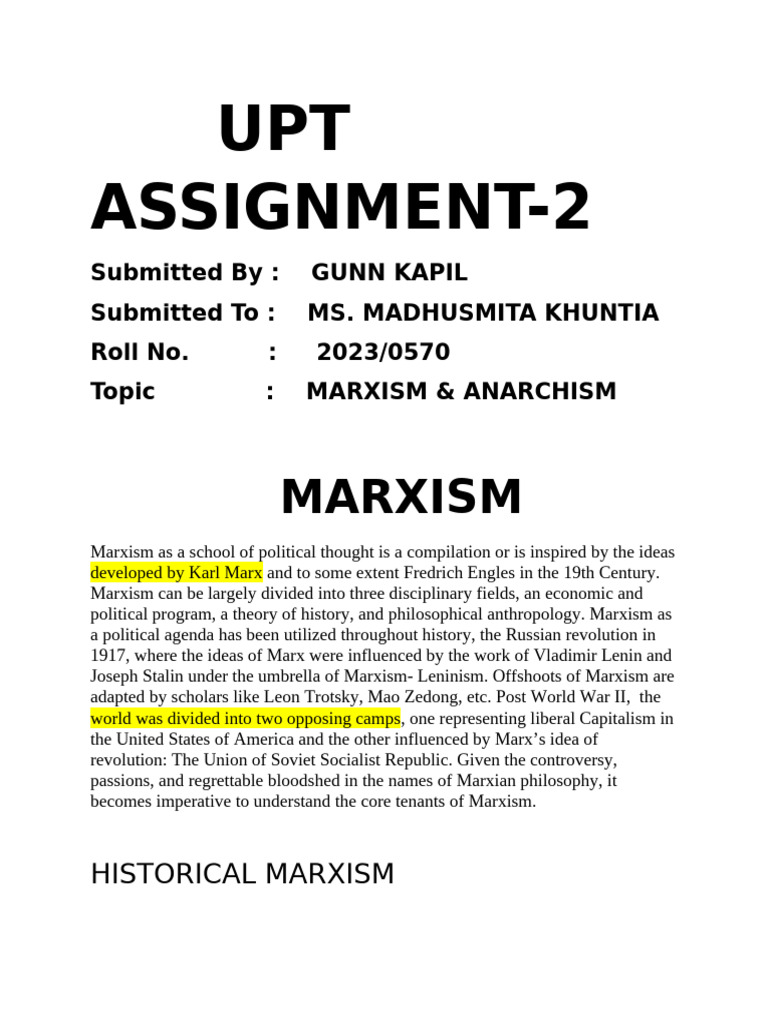Upt Assignment | PDF