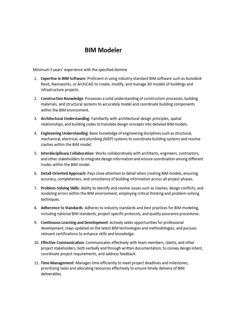 JD_ BIM Modeler | PDF