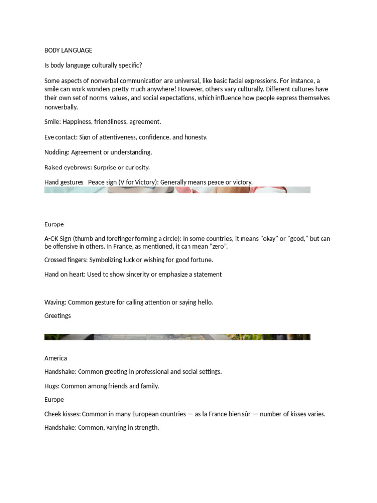 BODY LANGUAGE | PDF
