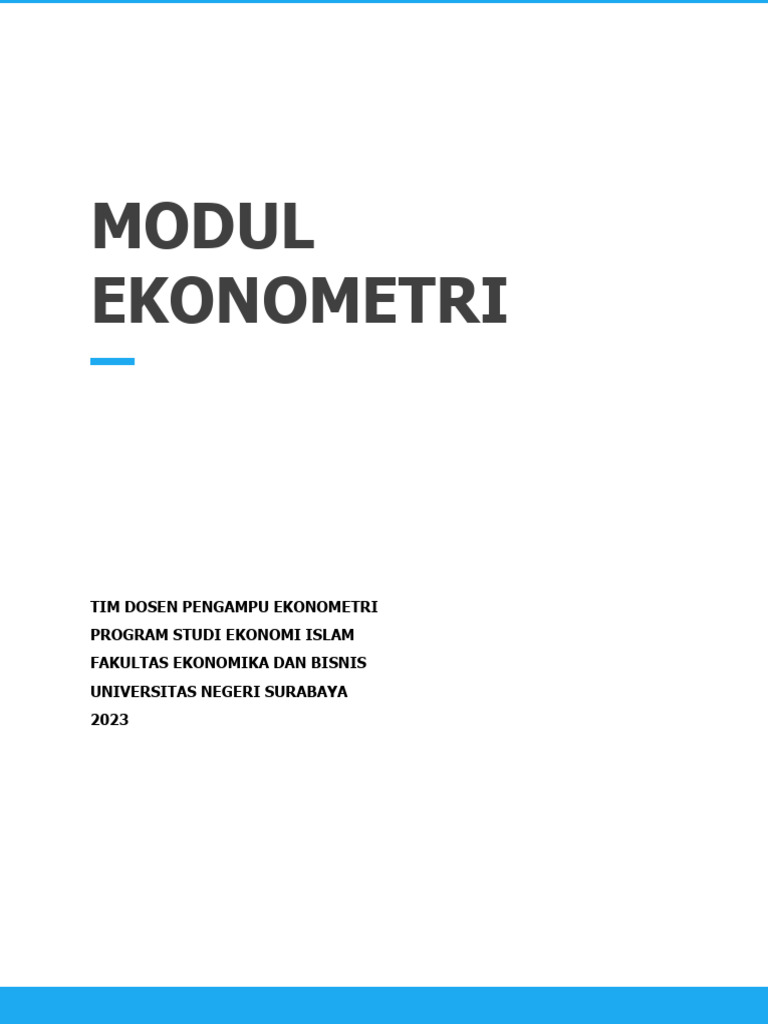 Modul Ekonometri | PDF