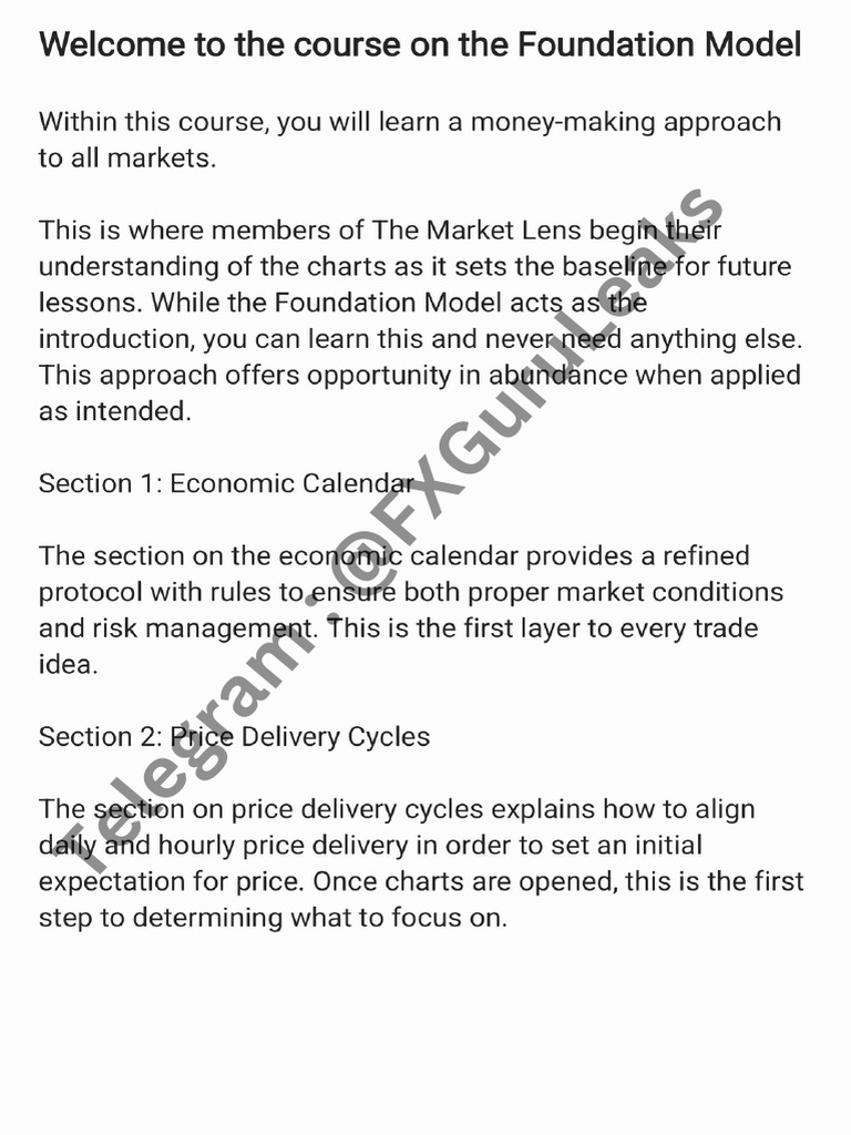 Am Trades Personal Model PDF | PDF