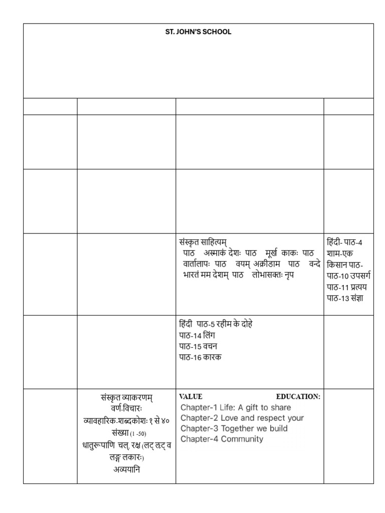 Vii B Revision Schedule For Half Yearly Exam | PDF