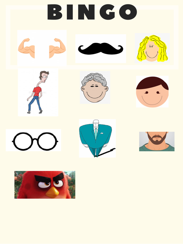 Bingo Parts Of The Body Pdf