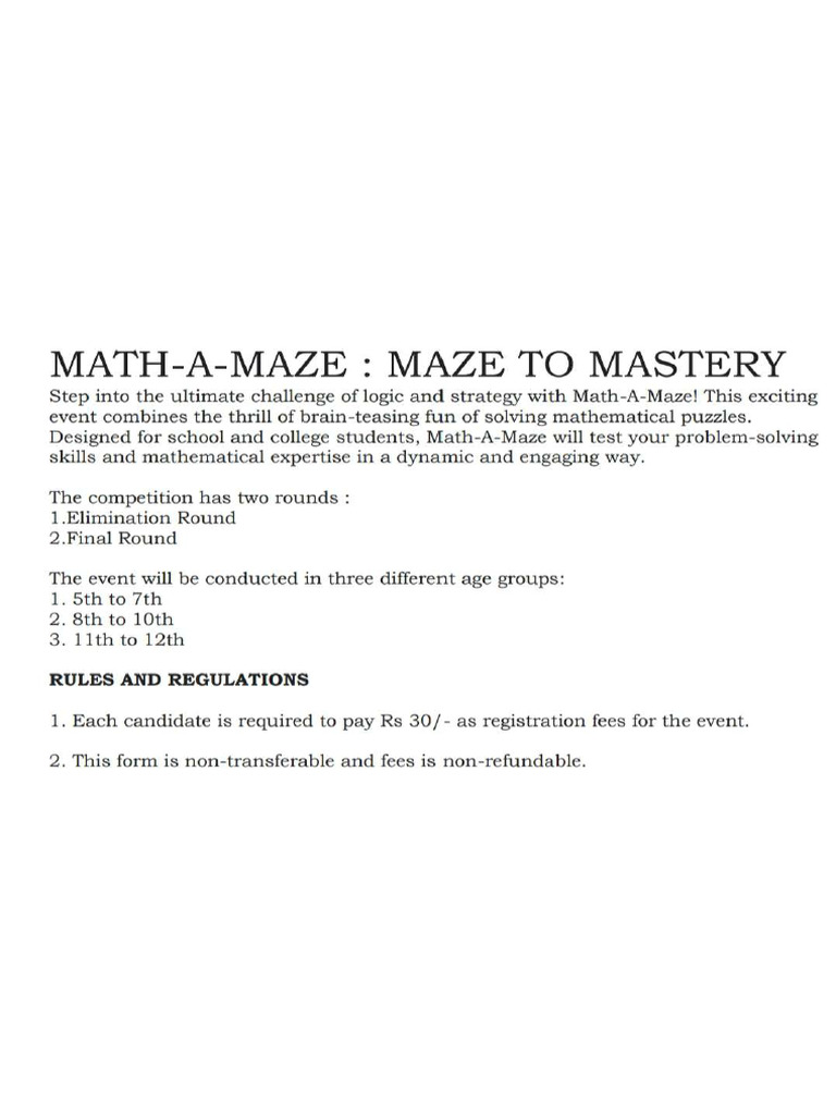 Math A Maze | PDF